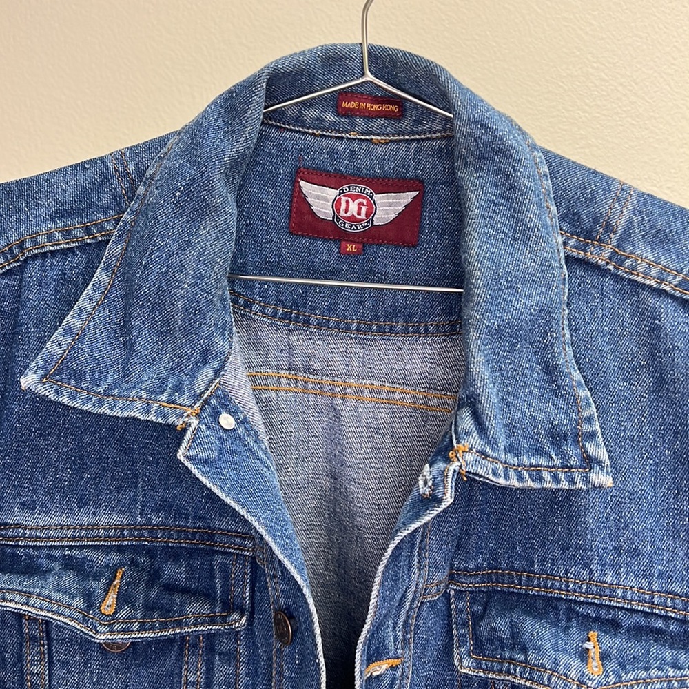 Vintage Dg Denim Gear Men Trucker Denim Jean Jacket - Gem
